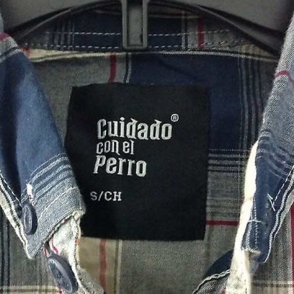 Shirts | Cuidado Con El Perro Men Shirt Plaid Long Sleeve S | Poshmark